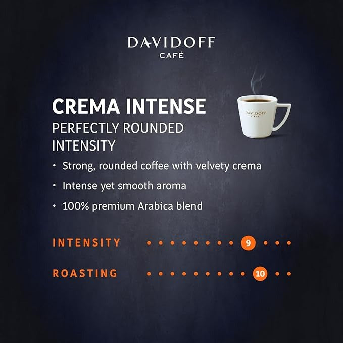 Davidoff Crema Intense Instant Coffee Powder, Bottle - 9/12 Intensity ...