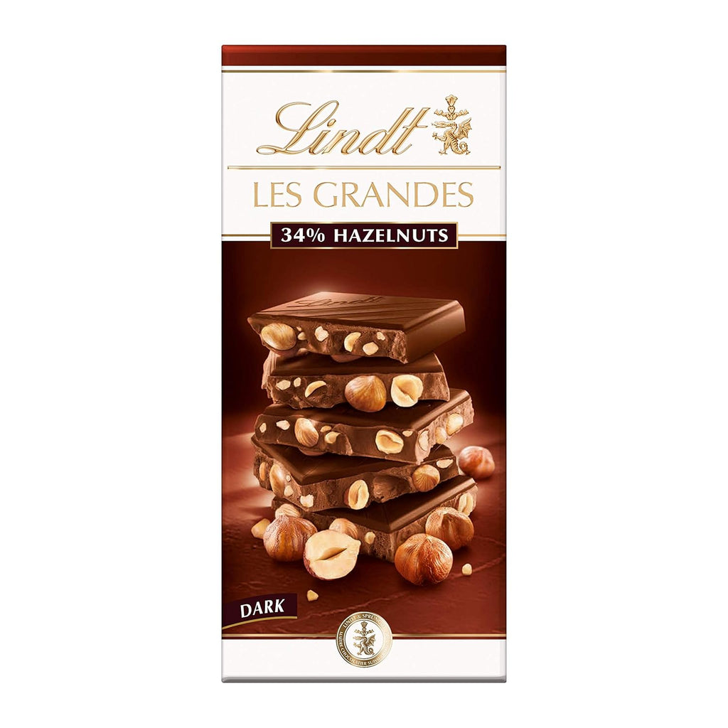 Lindt Les Grand Hazelnuts Dark Chocolate, 150 Gram – SilkRoutes.co.in
